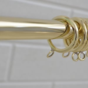 Handmade Unlacquered Brass Curtain Rod With Inside Mount Brackets - Etsy
