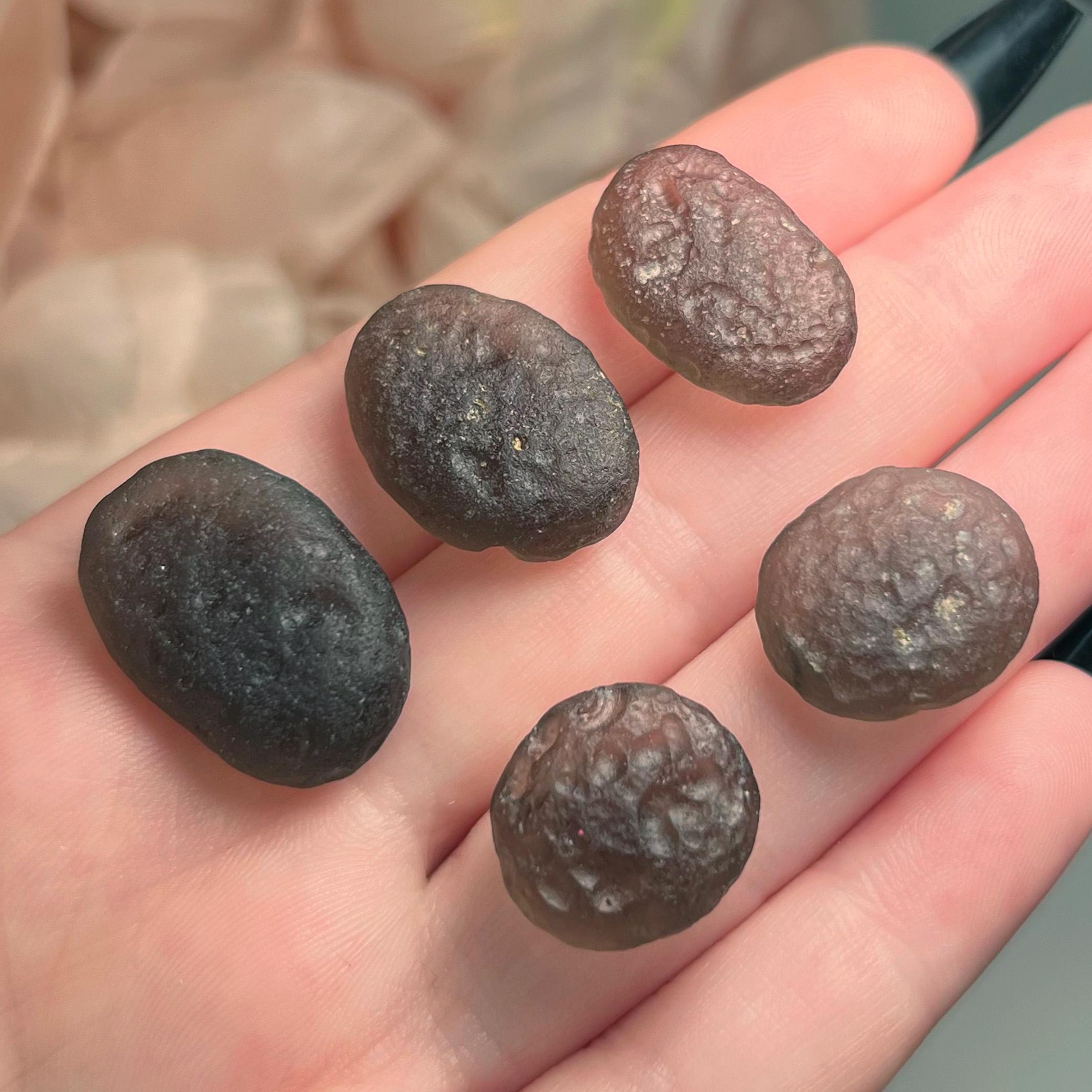 Hand-picked Museum Grade Colombianite | Obsidian Lightning Stone | Oval ...