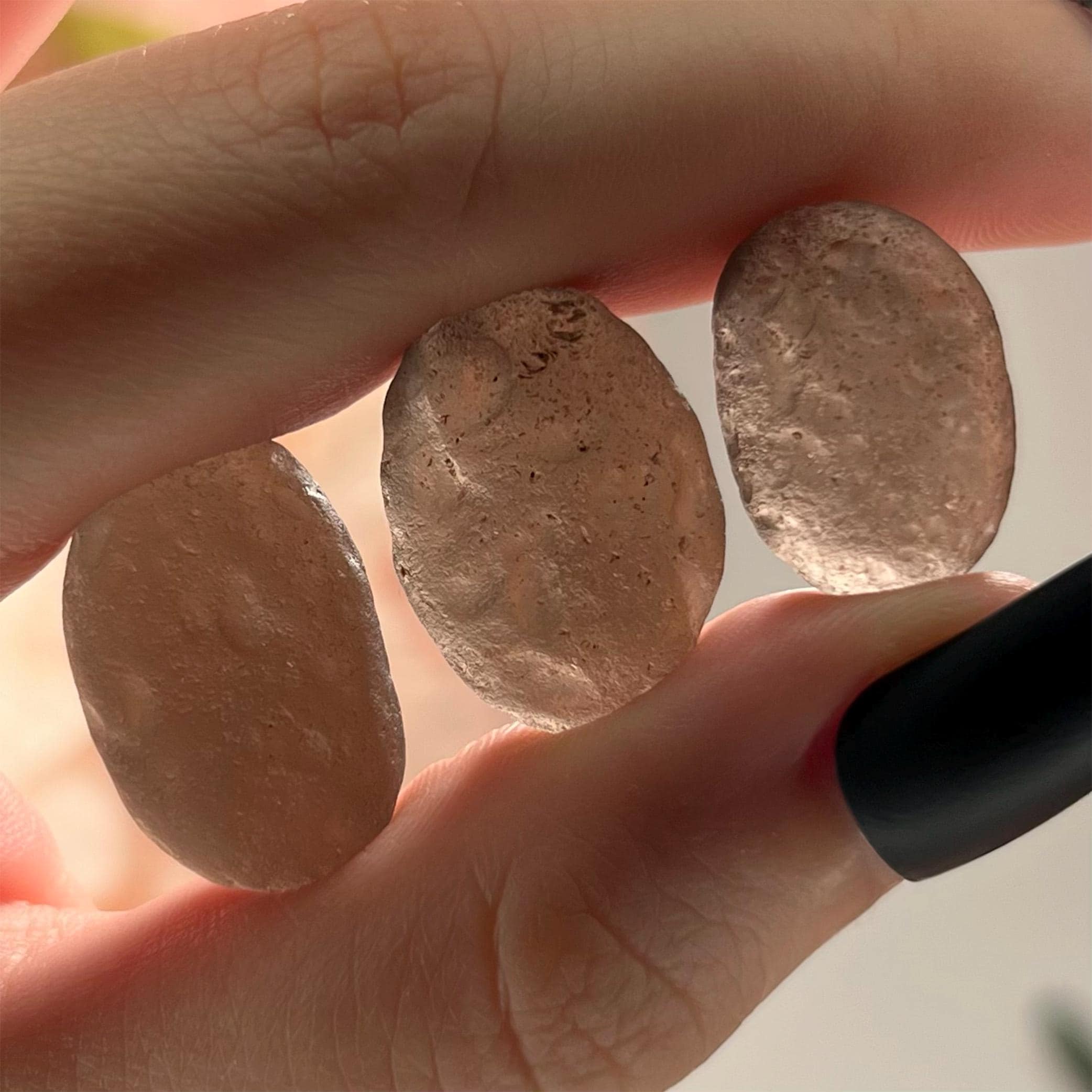 Hand-picked Museum Grade Colombianite | Obsidian Lightning Stone | Oval ...