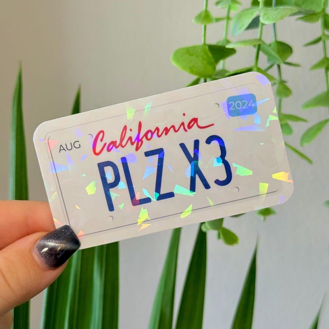 Please Please Please License Plate Sticker • Die Cut Vinyl Decal • Uv ...