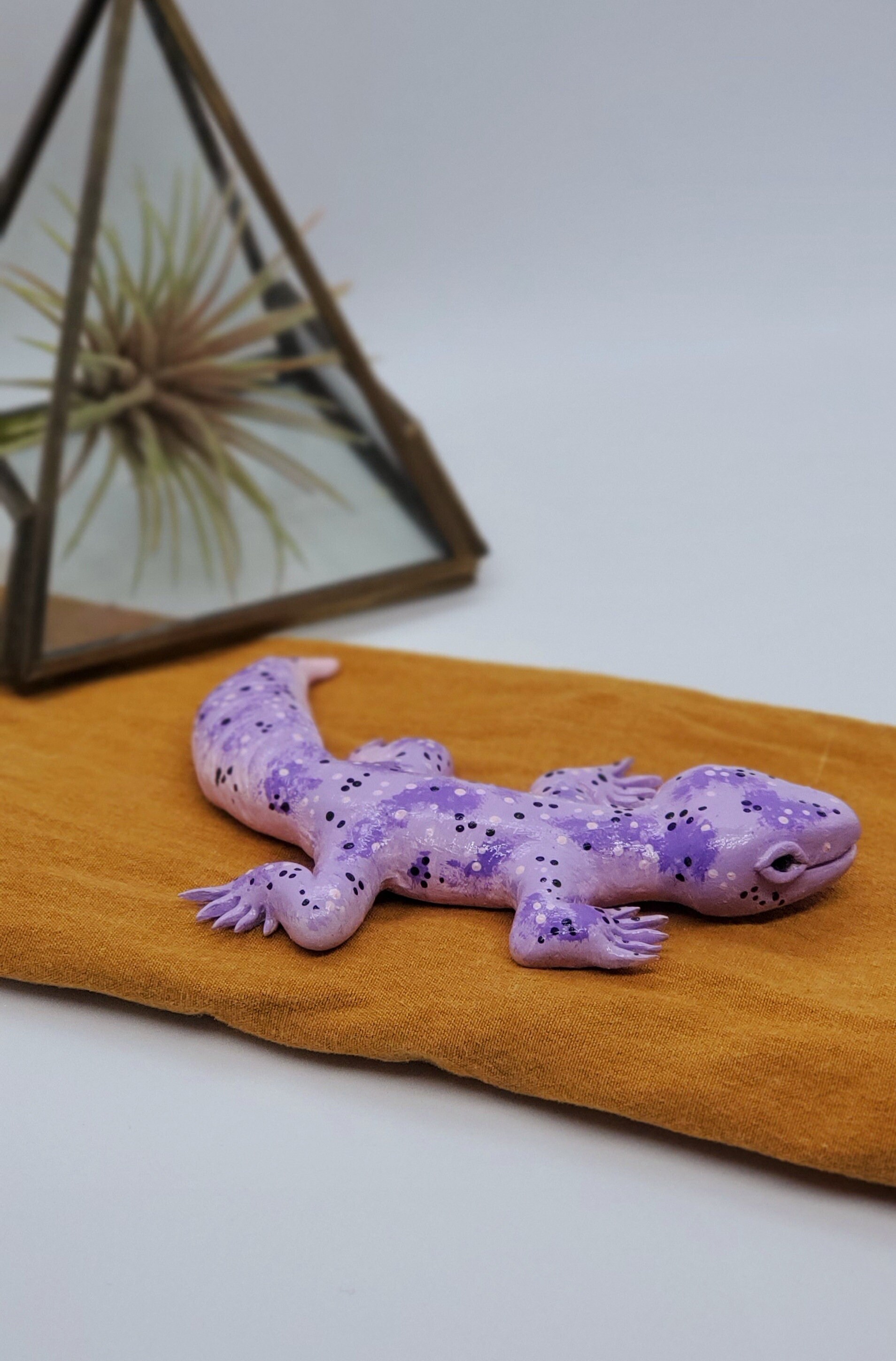 Pastel Leopard Gecko Fantastical Fauna Sculpture Polymer Purple Pink - Etsy