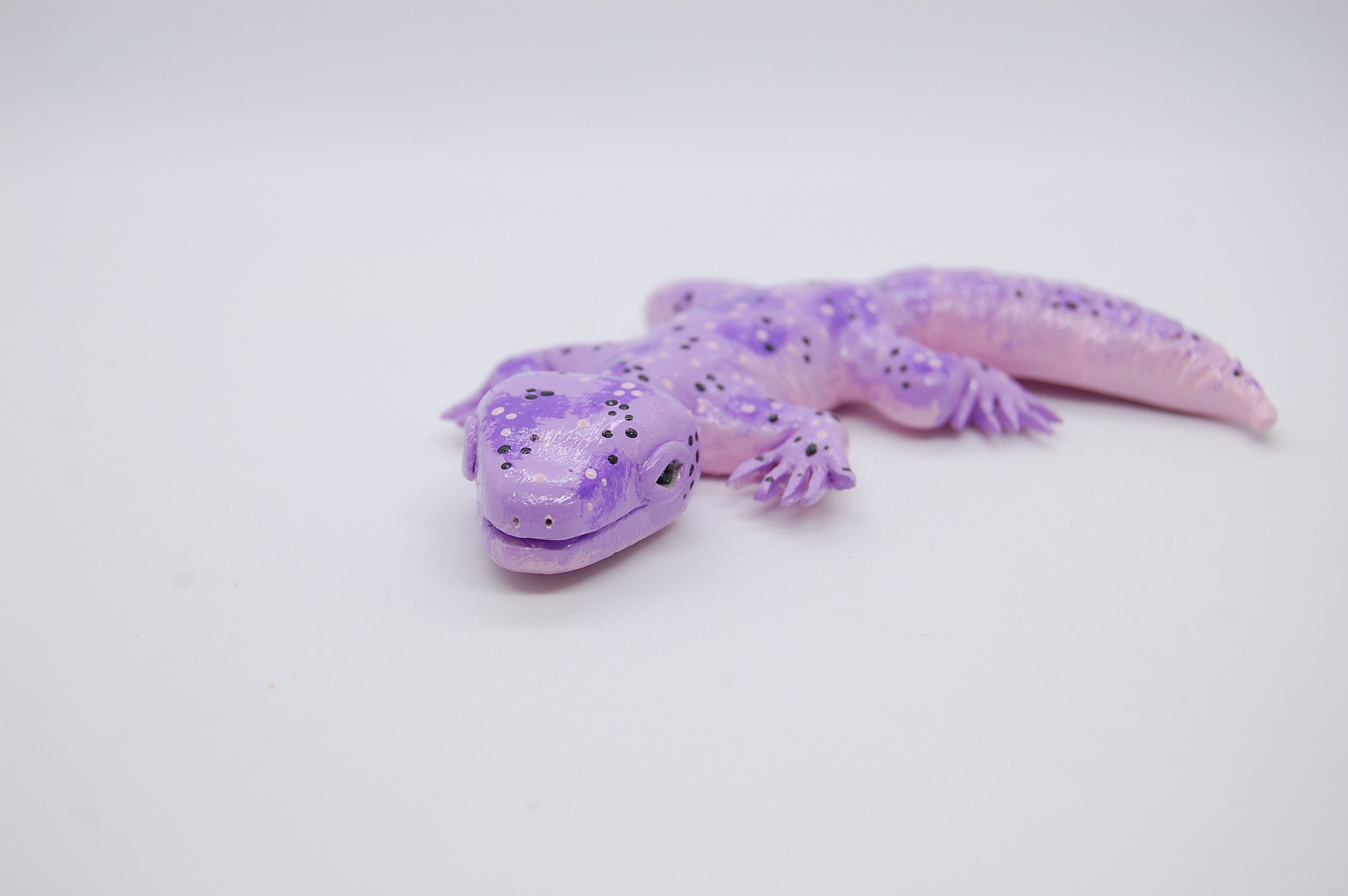 Pastel Leopard Gecko Fantastical Fauna Sculpture Polymer Purple Pink - Etsy