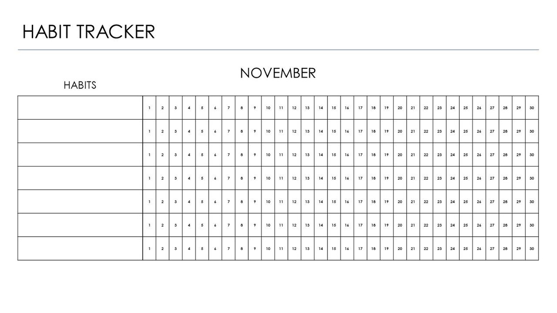 Monthly Habit Tracker Printable, Habit Tracker Template, Routine ...