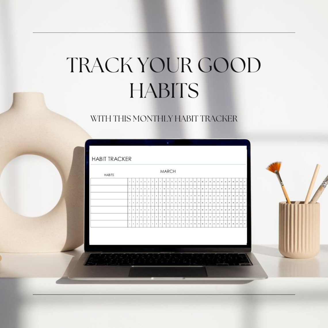 Monthly Habit Tracker Printable, Habit Tracker Template, Routine ...