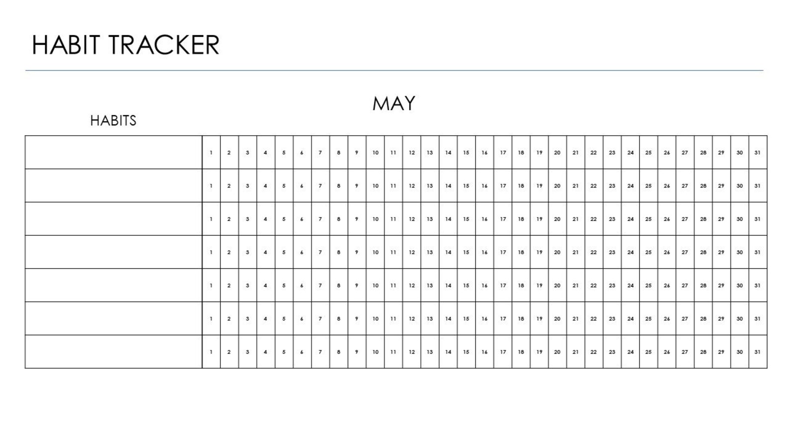 Monthly Habit Tracker Printable, Habit Tracker Template, Routine ...