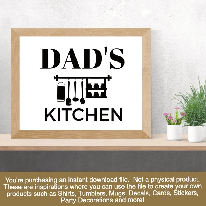 Dad's Kitchen Svg, Dad's Kitchen Svg, Kitchen Png, Kitchen Bundle ...