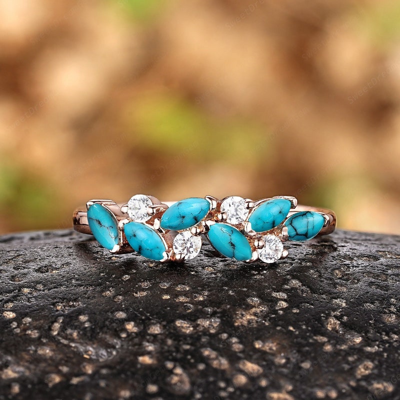 Turquoise Wedding Ring - Etsy