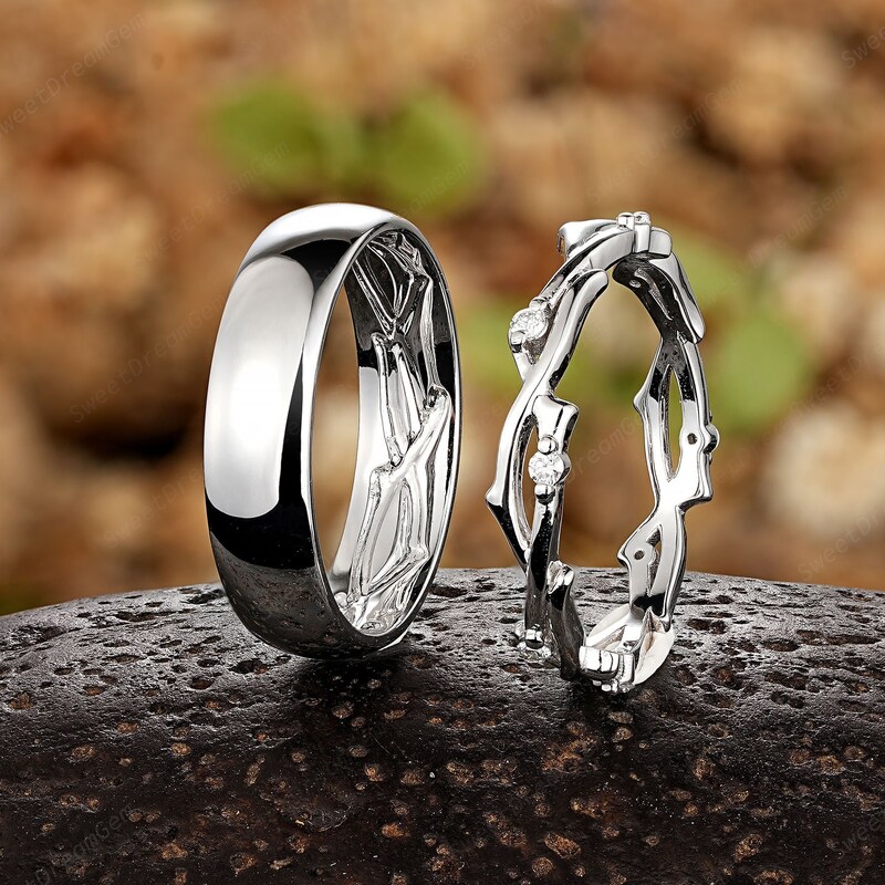 Matching Wedding Bands - Etsy UK