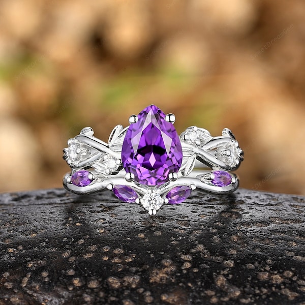 Purple Wedding Ring - Etsy