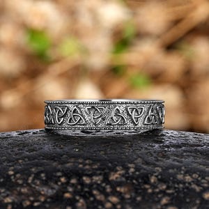 Gothic Black Gold Couple Ring Set Vintage Celtic Wedding Rings for ...