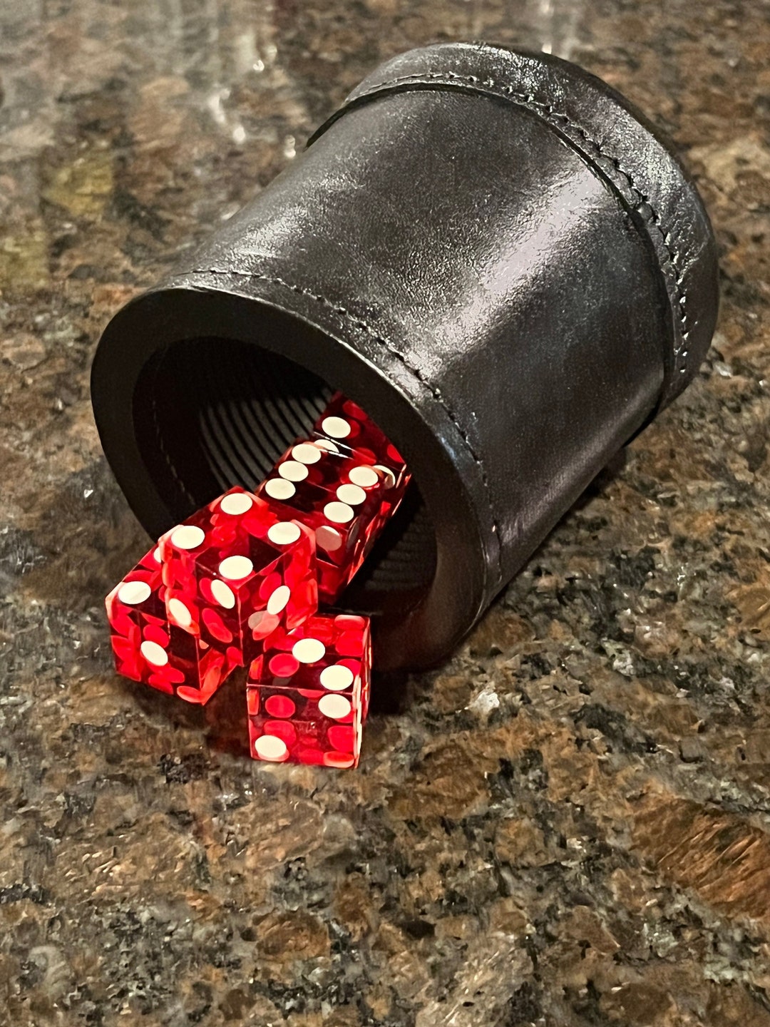 Leather Dice Cup Commercial Quality Real Leather FREE Dice FREE ...