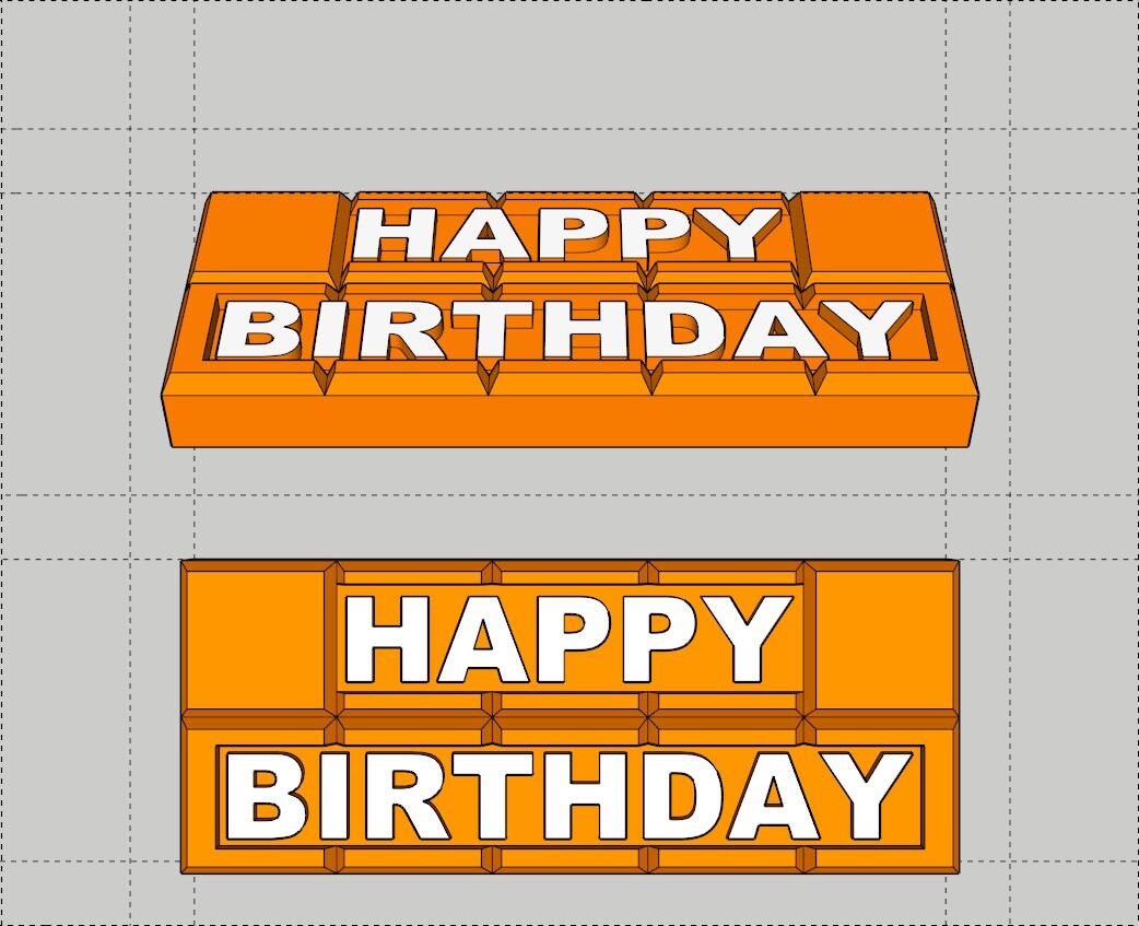 Make A Mould - HAPPY BIRTHDAY - 3D Printable STL File - Etsy