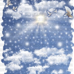 In Loving Memory Denim Blue and Gold Memorial Template | Commercial Use ...