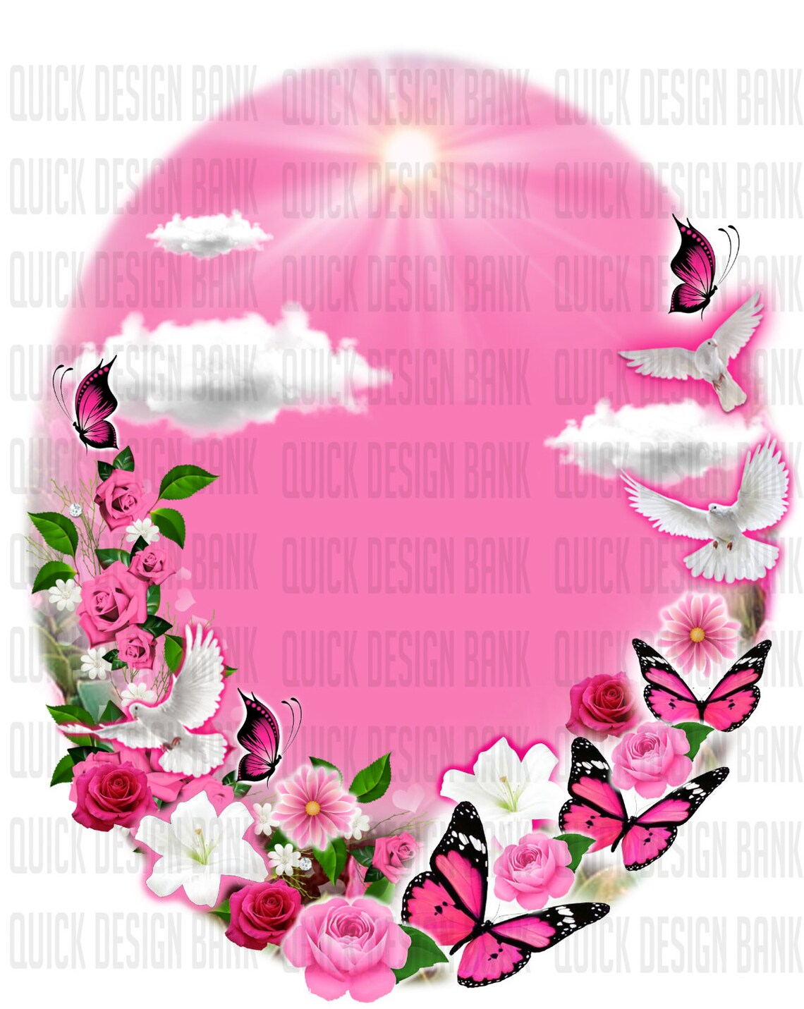Loving Memory-pink Memorial Template Commercial Use - Etsy