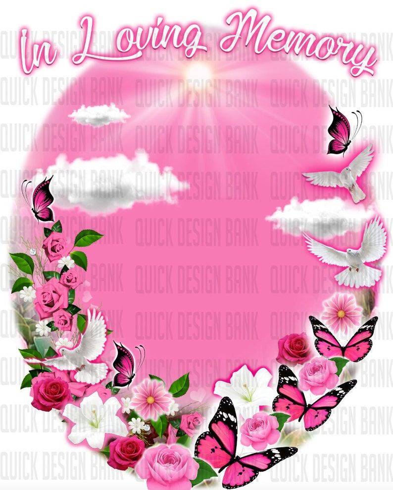 Loving Memory-pink Memorial Template Commercial Use - Etsy