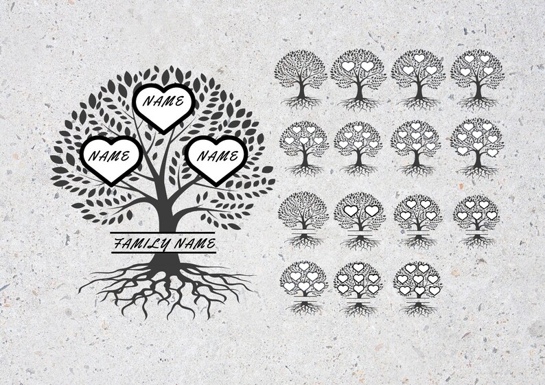 Family Tree Svg Split Family Tree Svg Tree of Life Svg - Etsy Canada