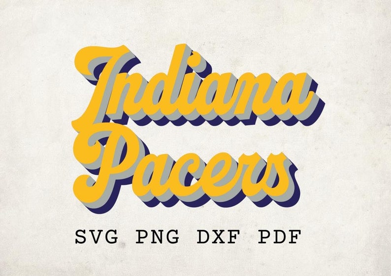 Indiana Pacers Digital Art Print Svg NBA Fan Decor Instant Download ...