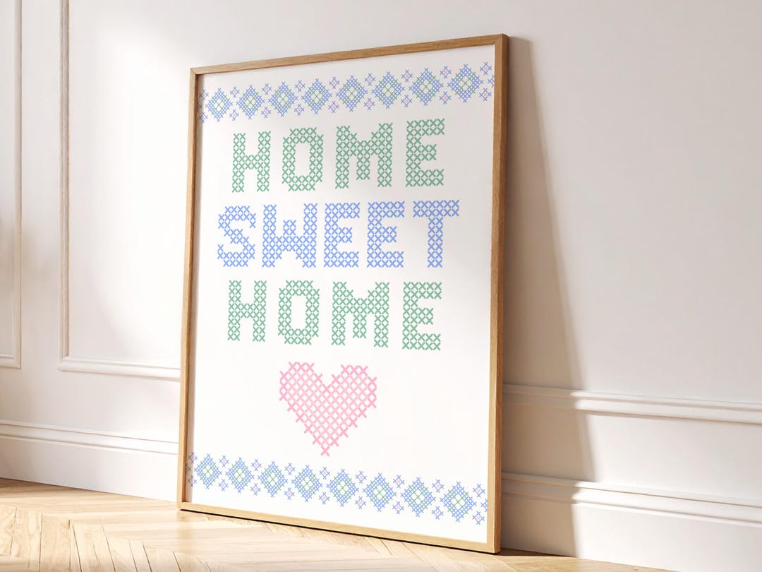 Needlepoint Poster, Cross Stitch Poster, Digital Download, Wall Art ...