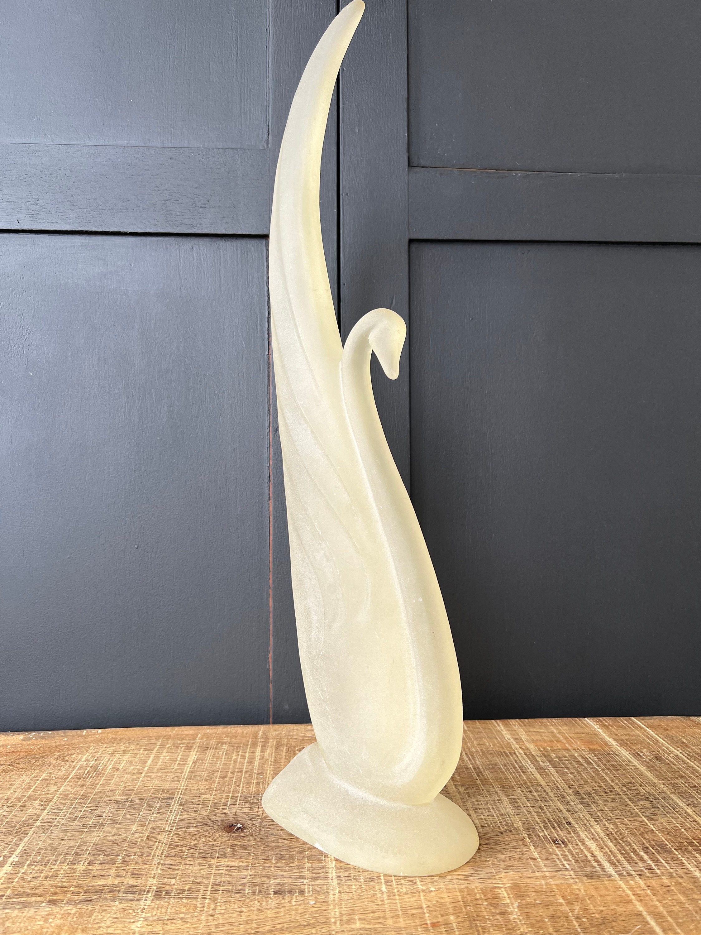1984 Austin Production Frosted Acrylic Swan Sculpture - Etsy