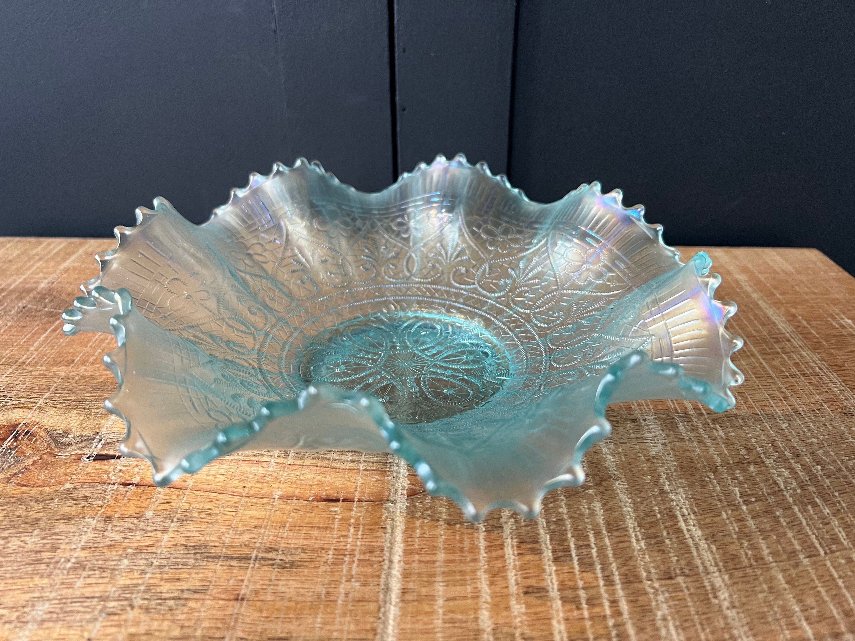 Light Blue Carnival Glass - Etsy