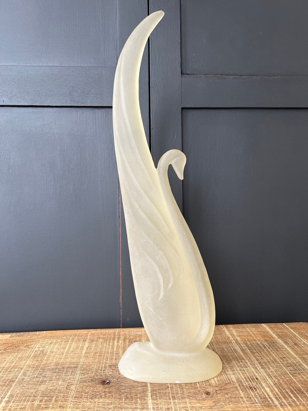 1984 Austin Production Frosted Acrylic Swan Sculpture - Etsy