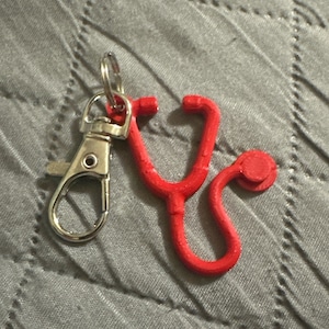 3D Printed Tiny Stethoscope Keychain - Etsy