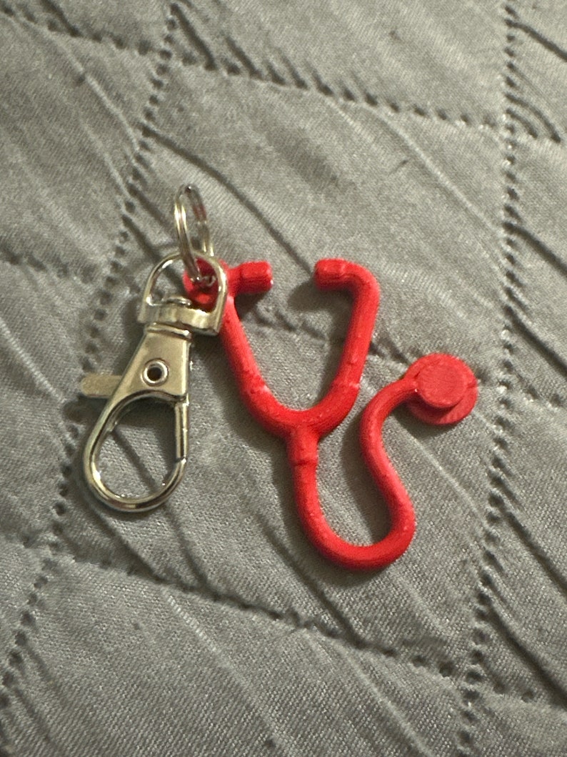 3D Printed Tiny Stethoscope Keychain - Etsy