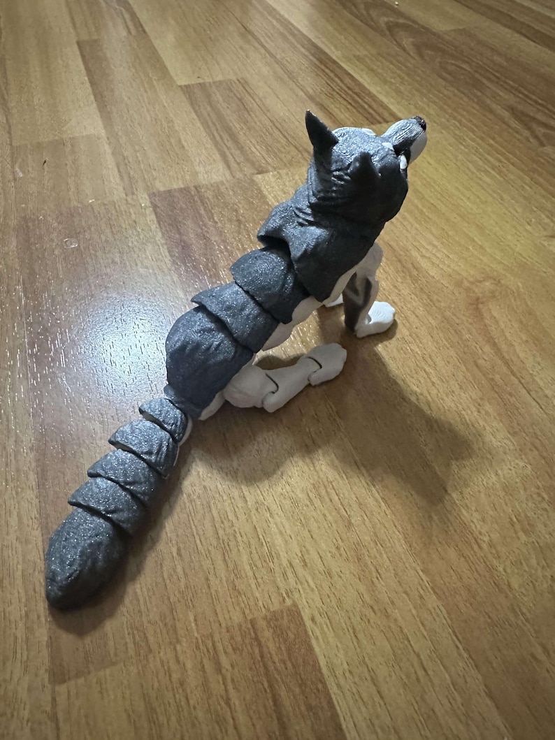 3D Printed Articulated Timber Wolf - Etsy