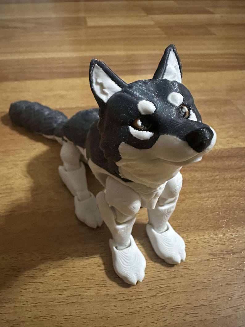 3D Printed Articulated Timber Wolf - Etsy
