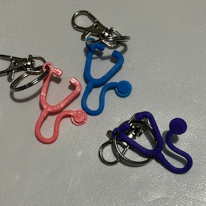 3D Printed Tiny Stethoscope Keychain - Etsy