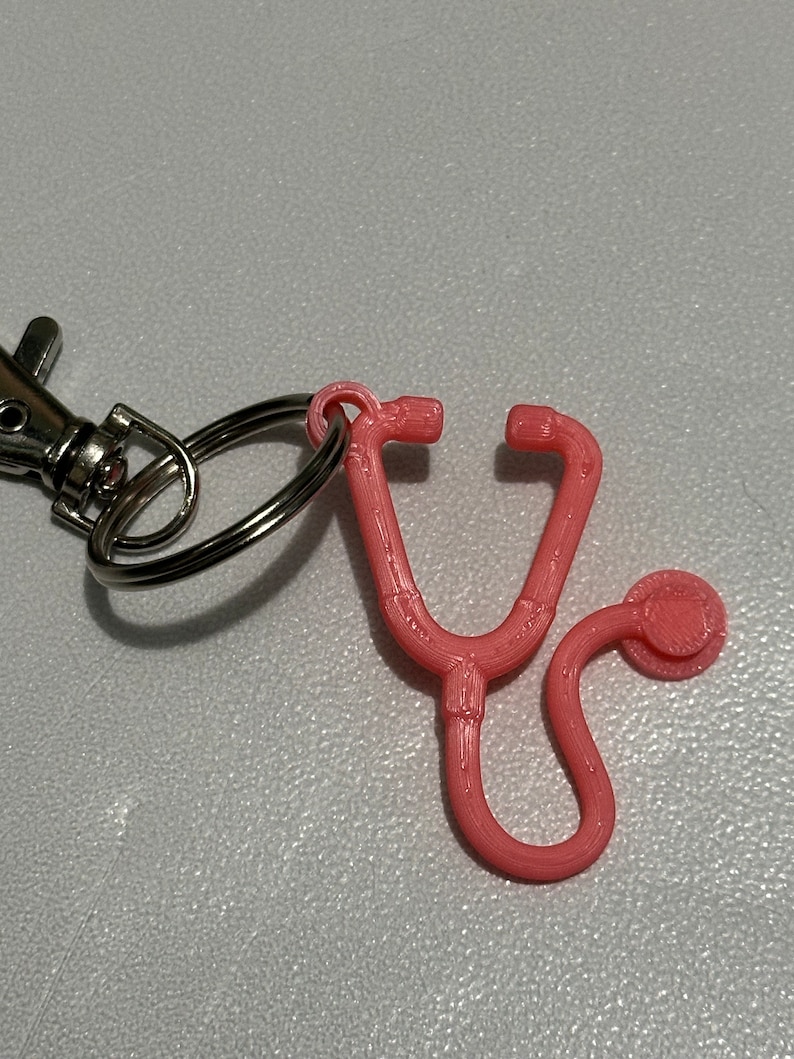3D Printed Tiny Stethoscope Keychain - Etsy