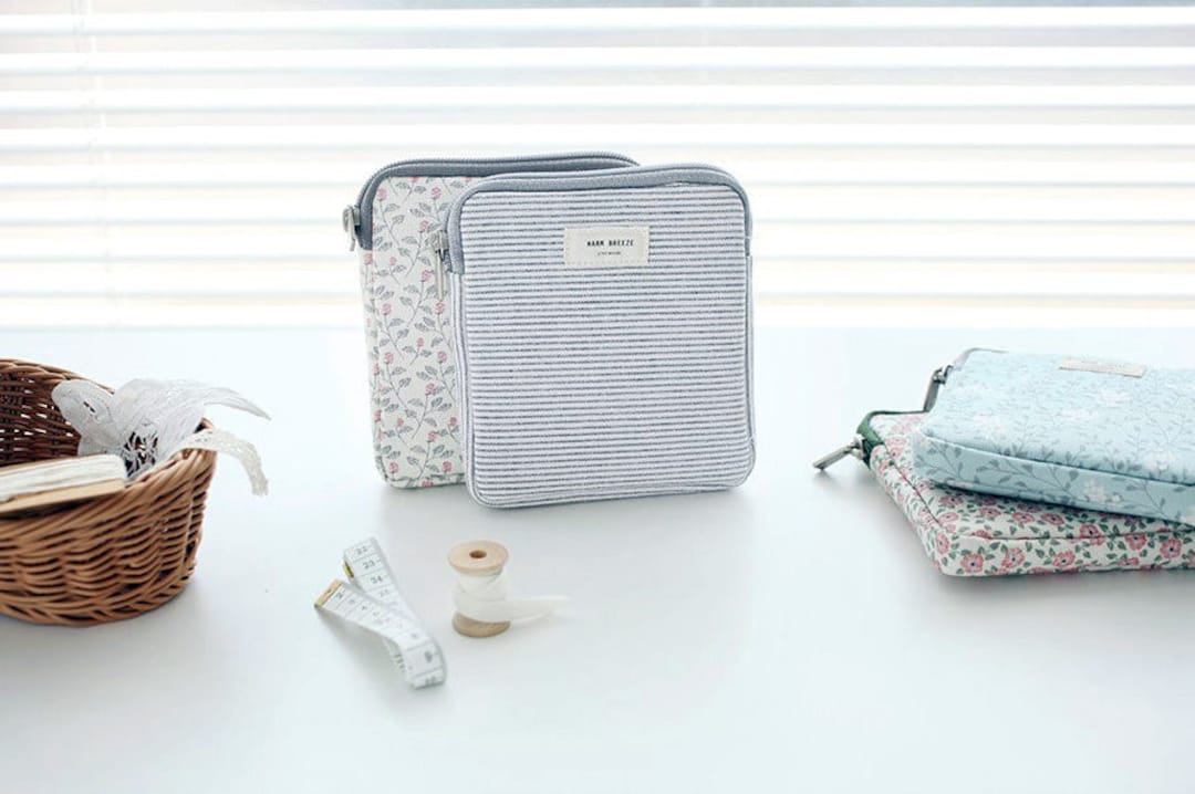 Square Fabric Makeup Pouch | Feminine Essentials Organizer, Travel ...