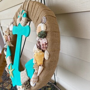 Shell Wreath, Coastal Door Wreath, Beach Wreath, Summer Shell Wreath ...