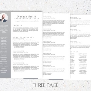 Minimalistic Resume Template Grey - Etsy