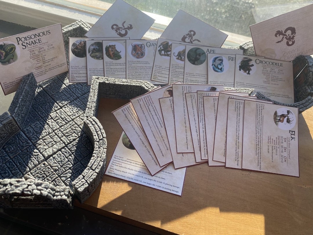 Druid Wild Shape Shapeshift Cards - Etsy