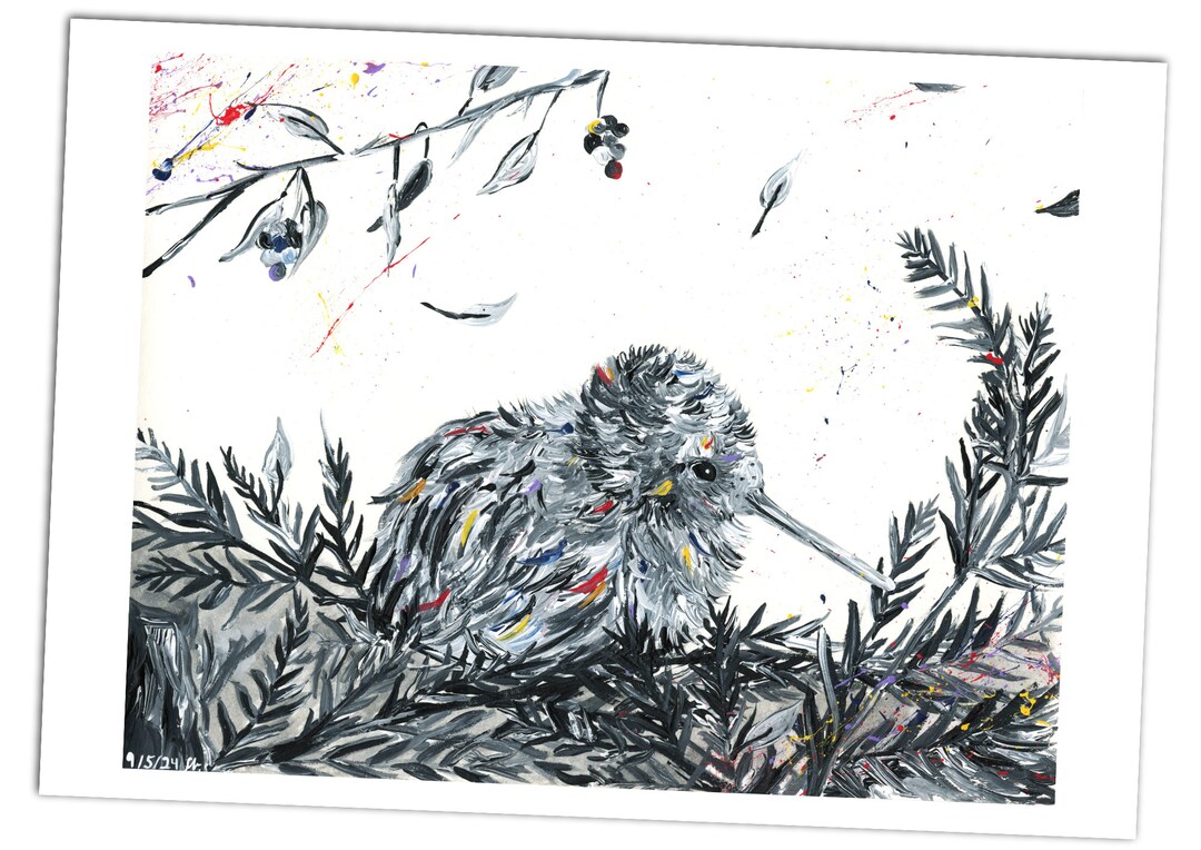 Mural Kiwi Print Wall Decoration Kiwi Bird Postcard New Zealand Acrylic ...