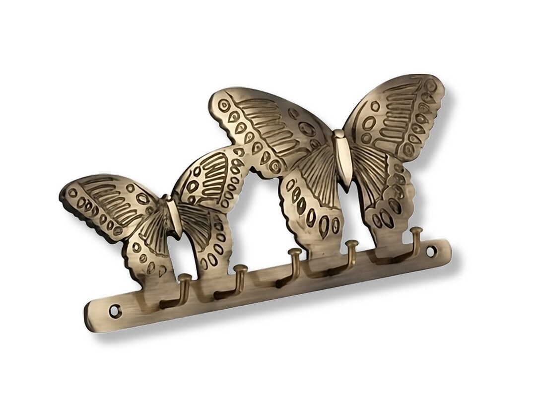 Antique Brass Key Holder Brass Hooks / Vintage Wall Hooks Hangers/ Boho ...