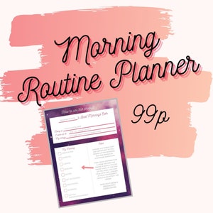 Printable Planning Worksheets Morning Routine Daily Planner | Etsy