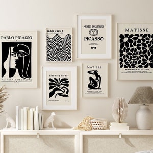 Gallery Wall Set of 6, Exhibition Poster Set, Matisse Print, Picasso ...
