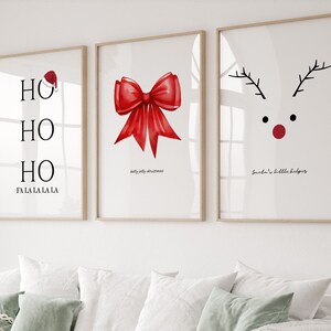 Christmas Printable Gallery Wall Art, Set of 3 Xmas Art Prints ...