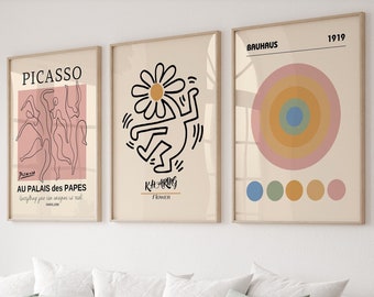 Andy Warhol Poster, Picasso Poster, Gallery Wall Art Set of 3 Prints ...