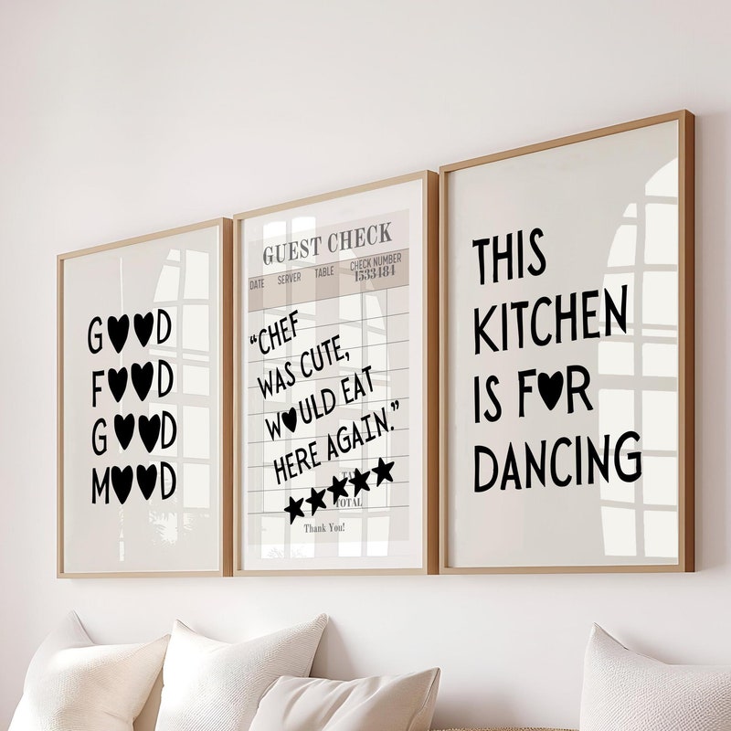 Kitchen Print Set - Etsy