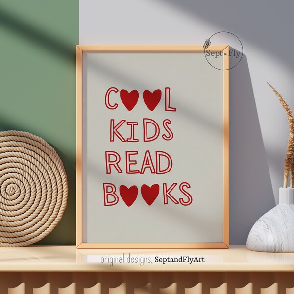 Cool Kids Read Books Art - Etsy