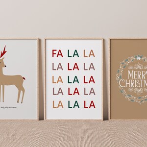 Christmas Printable Gallery Wall Art Bundle, Set of 16 Xmas Art Prints ...