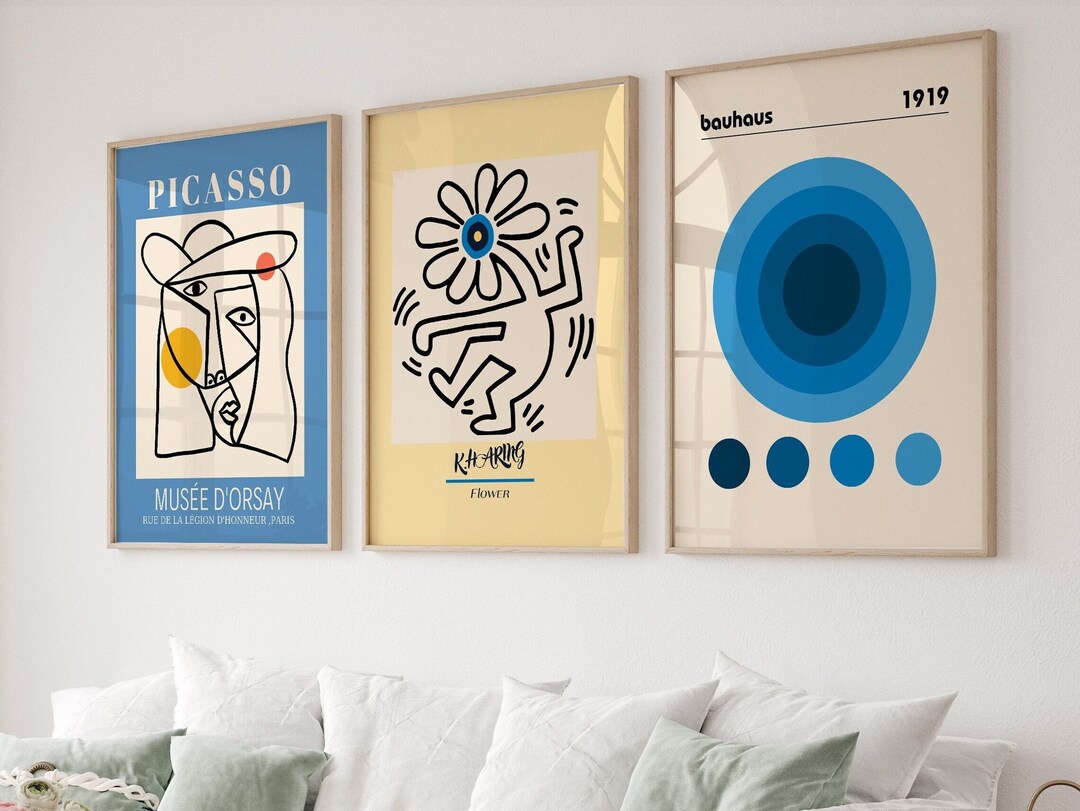 Gallery Wall Art Set of 3 Prints, Picasso Print, Picasso Poster ...
