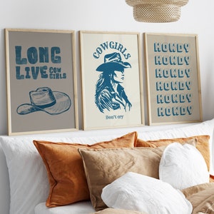 Western Wall Art Bundle Set of 18 Prints Vintage Cowboy Prints Wild ...