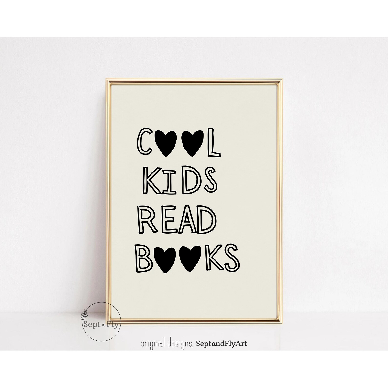 Cool Kids Read Books Print Kids Reading Book Playroom Wall Decor ...