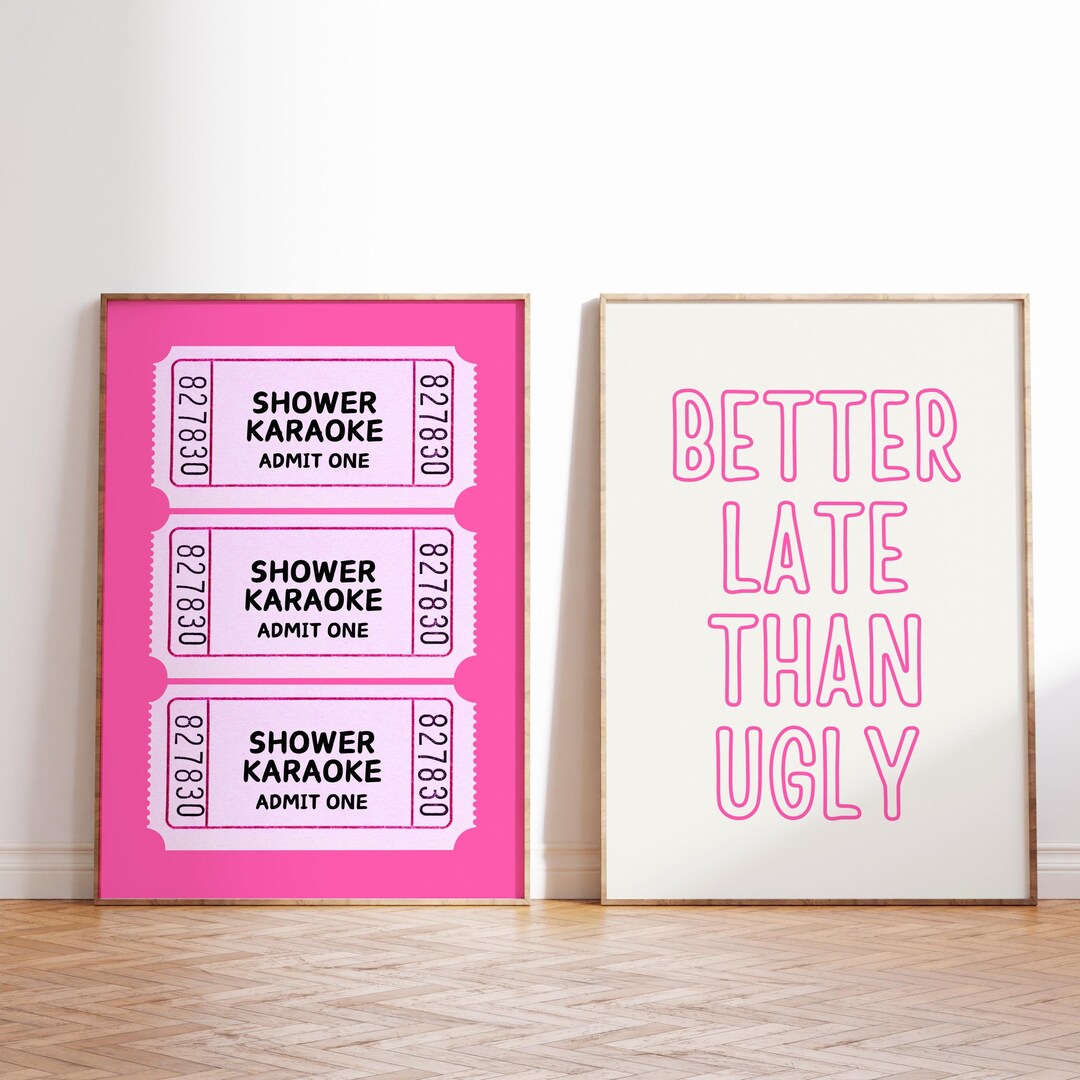 Shower Karaoke Ticket Print: Funny Bathroom Wall Art (digital Download ...