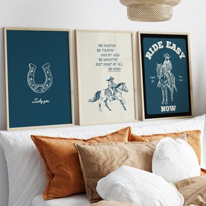 Western Wall Art Bundle Set of 18 Prints Vintage Cowboy Prints Wild ...