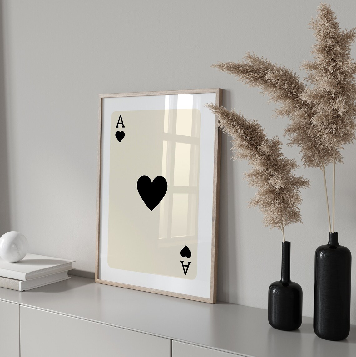 Ace Card Set of 4 Playing Card Poster Trendy Wall Art Funny - Etsy